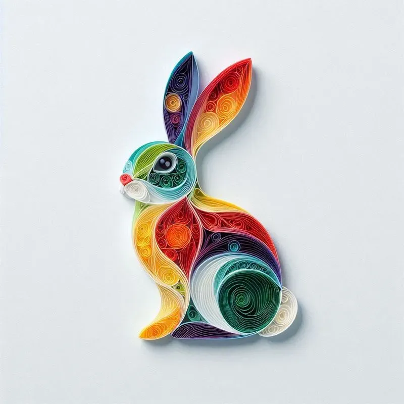 Vibrant Paper Quilling Animals DALL·E Prompt | PromptBase