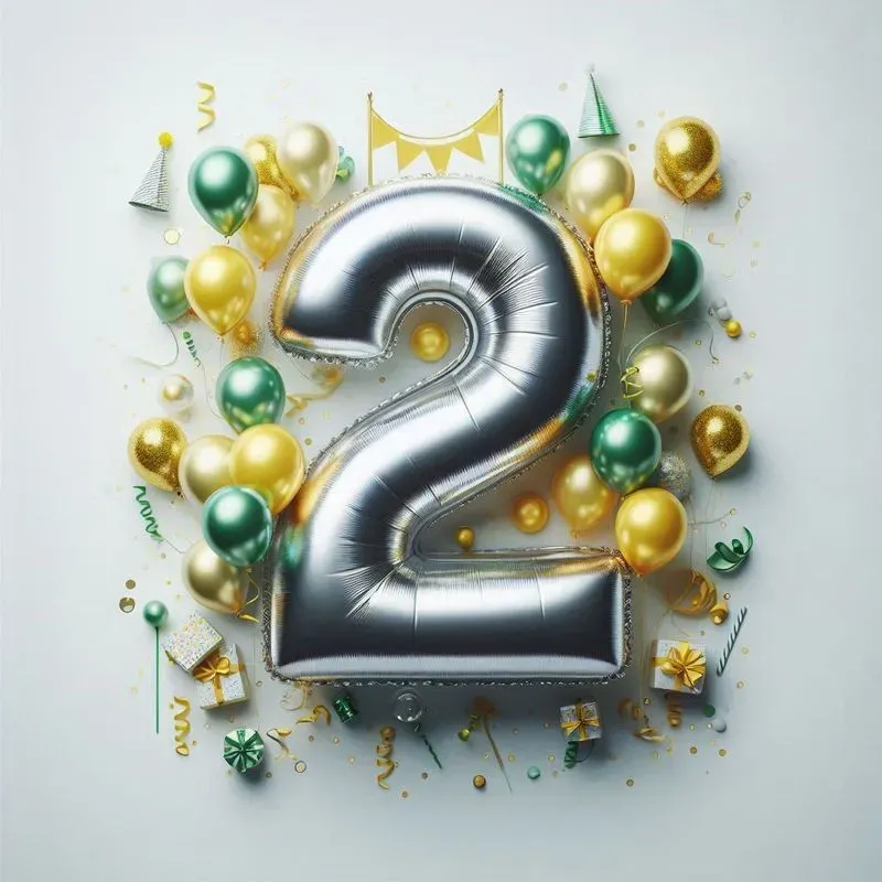 Foil Balloon Font Numbers For Birthdays DALL·E Prompt | PromptBase