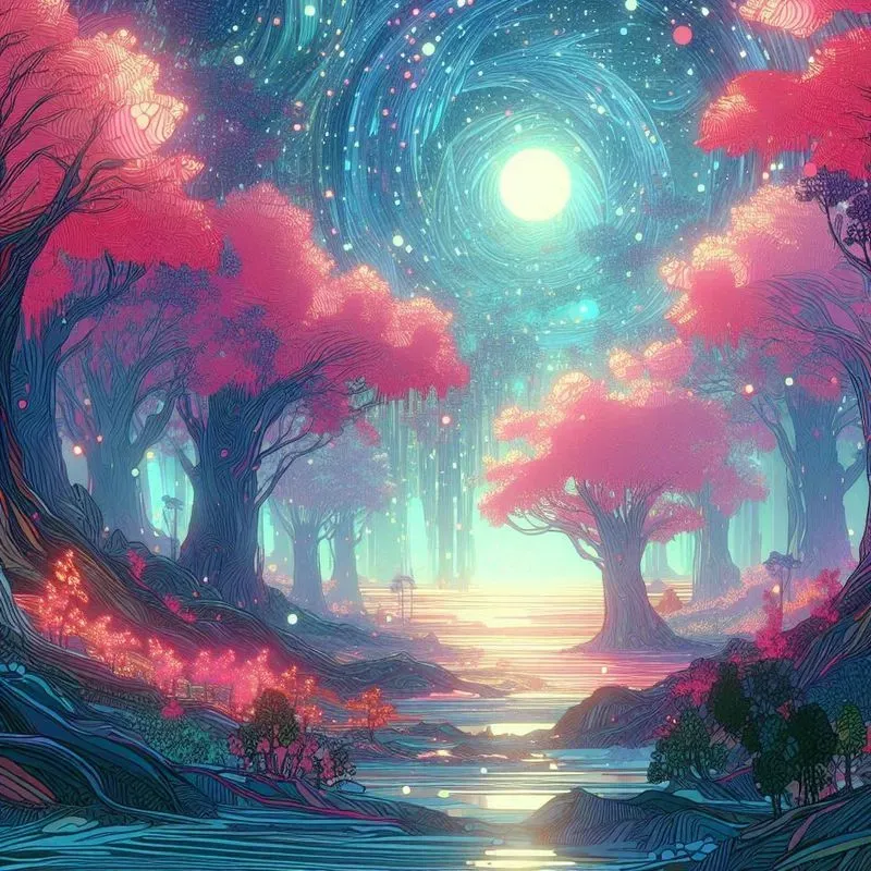 Magical Anime Landscapes Concept Art DALL·E Prompt | PromptBase