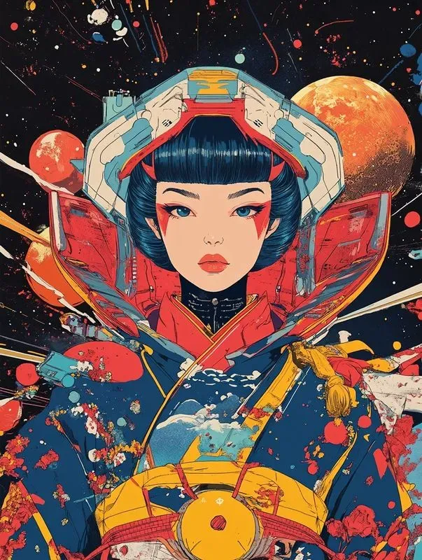 Retro Futuristic Anime Manga Characters Midjourney Prompt | PromptBase