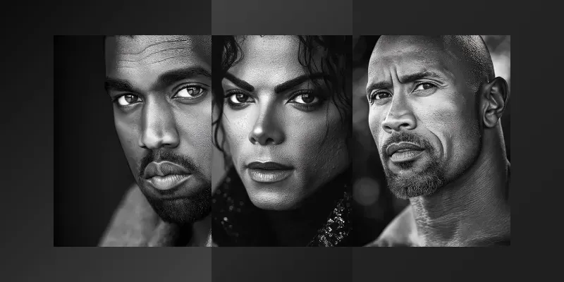 Realistic Famous Celebrity Portraits Generator App | PromptBase