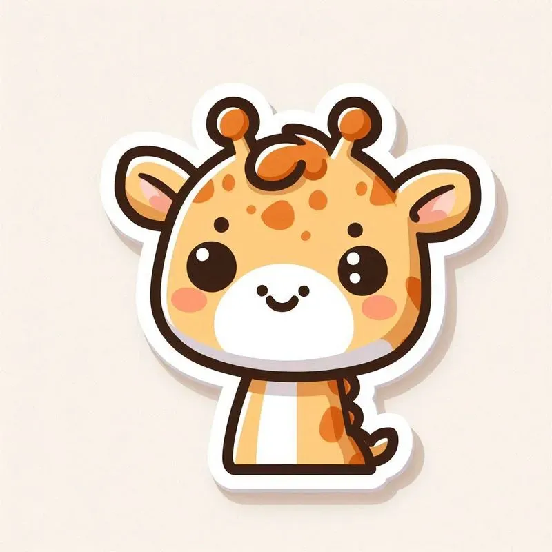 Cute Animal Vector Die Cut Stickers DALL·E Prompt | PromptBase