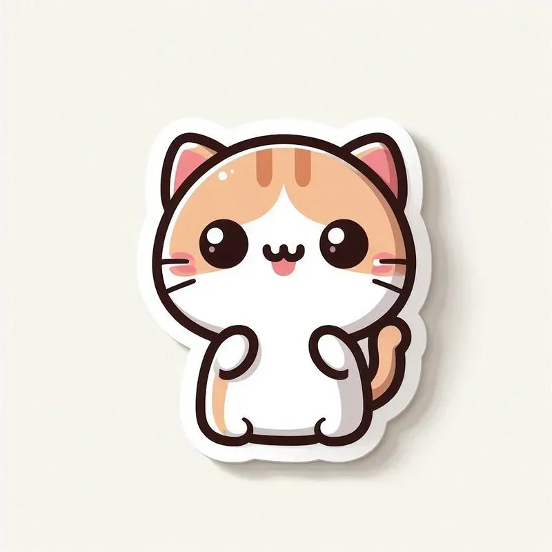Cute Animal Vector Die Cut Stickers DALL·E Prompt | PromptBase