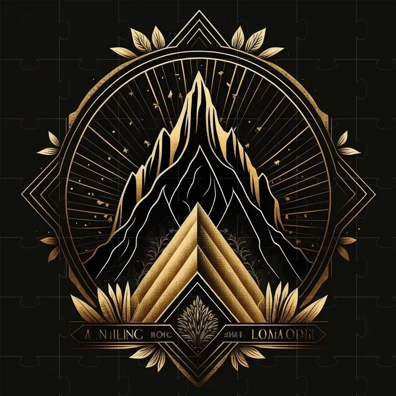 Goldish Art Deco Logos Midjourney Prompt | PromptBase