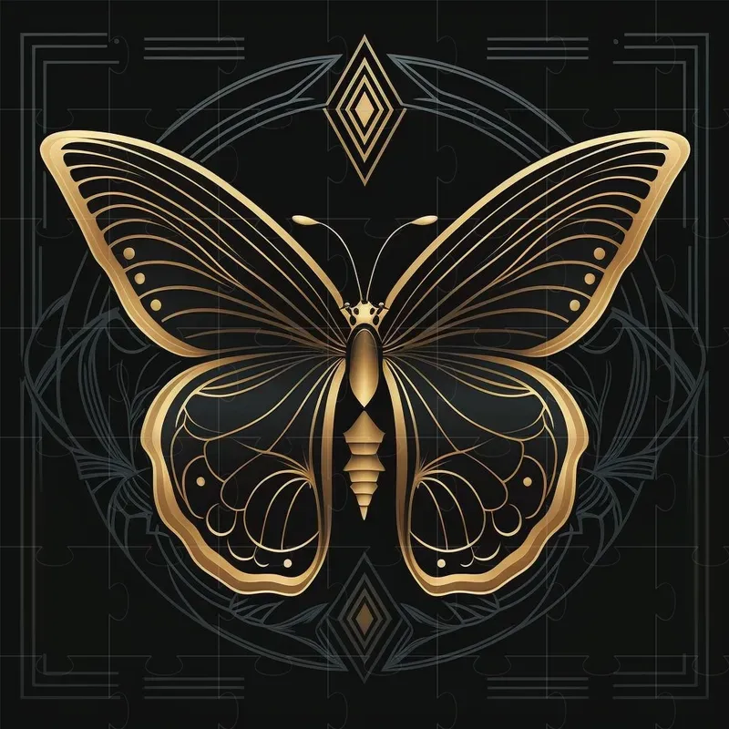 Goldish Art Deco Logos Midjourney Prompt | PromptBase