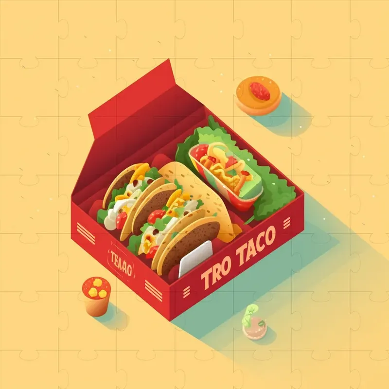 Isometric Food Box Illustrations Midjourney Prompt | PromptBase