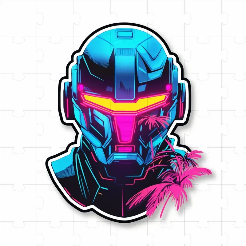 Synthwave Stickers Midjourney Prompt | PromptBase