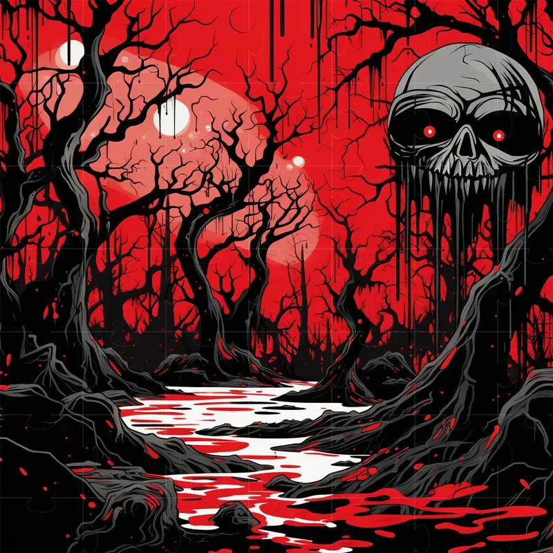 Horror Splash Patterns Midjourney Prompt | PromptBase