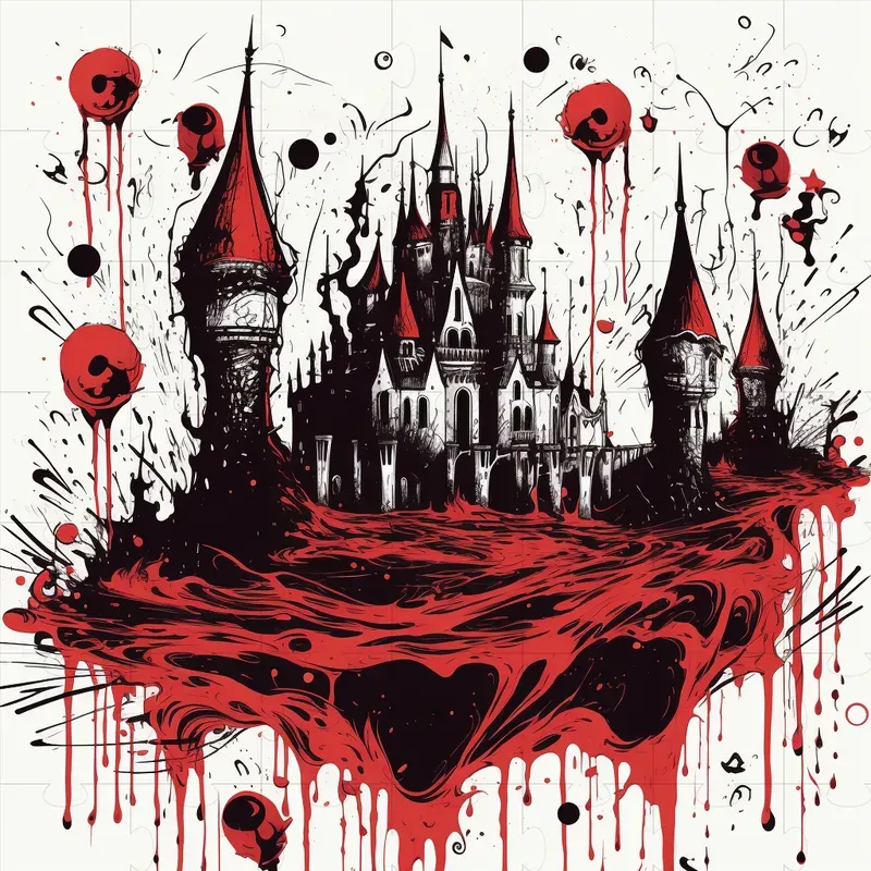 Horror Splash Patterns Midjourney Prompt | PromptBase