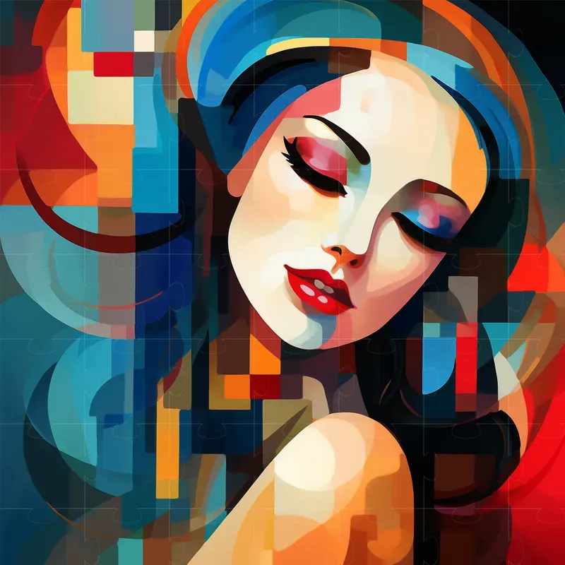 Cubist Digital Abstract Paintings Midjourney Prompt | PromptBase