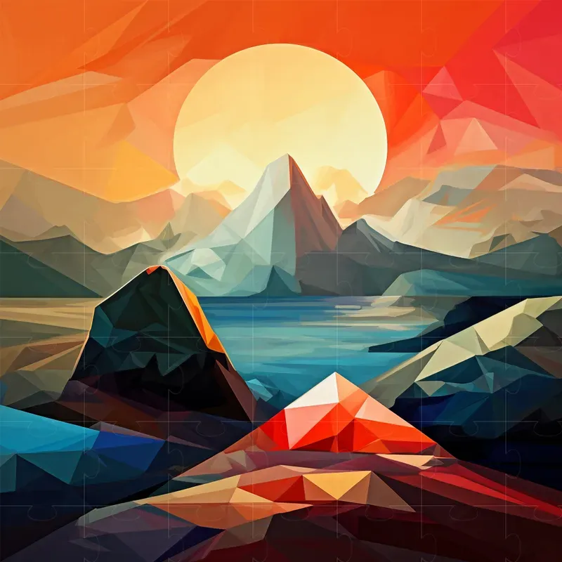 Cubist Digital Abstract Paintings Midjourney Prompt | PromptBase