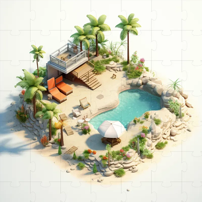 3D Isometric Scenes Midjourney Prompt | PromptBase