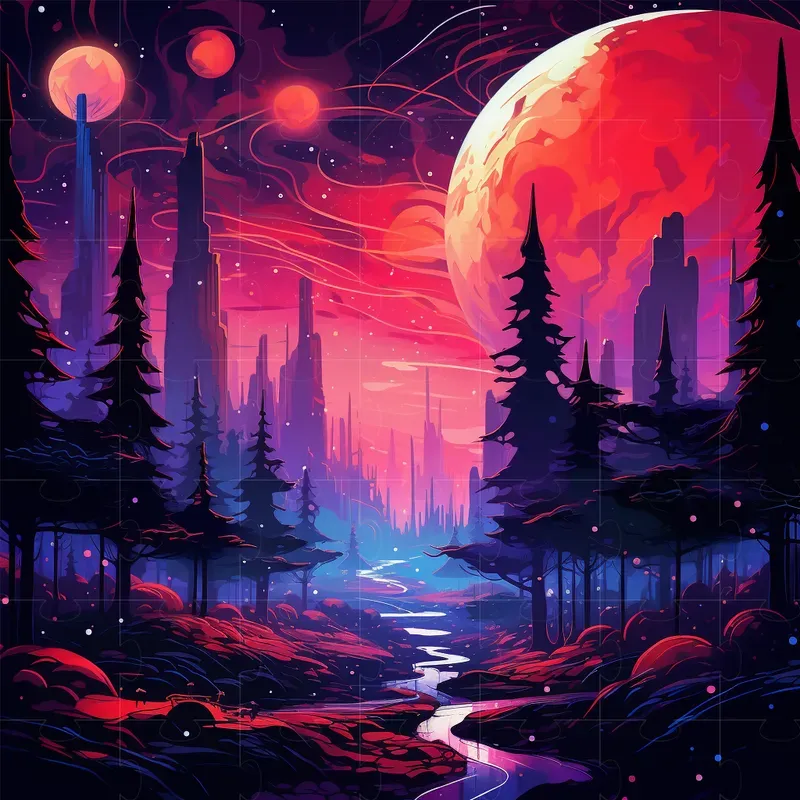 Futuristic Space Theme Illustrations Midjourney Prompt | PromptBase