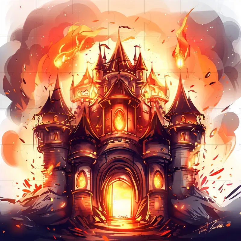 Fiery Fantasies Midjourney Prompt | PromptBase