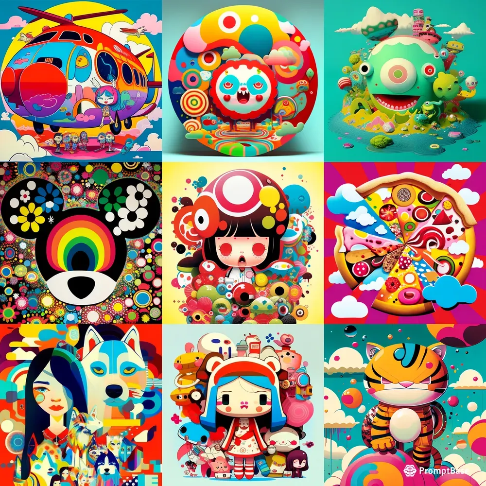 Flat Pop Art Midjourney Prompt | PromptBase