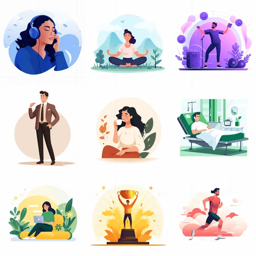 Lifestyle Vector Illustrations Marketing Midjourney Prompt | PromptBase