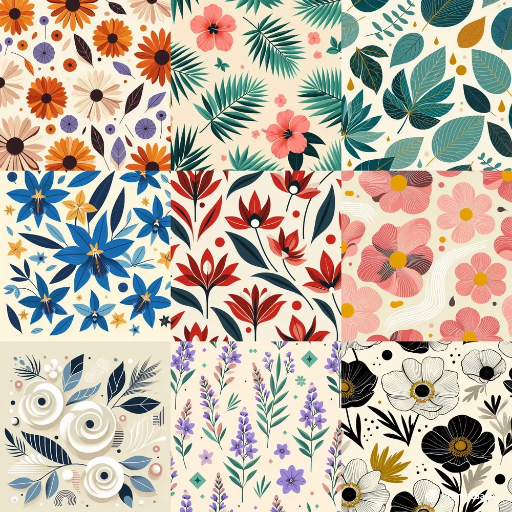 Modern Floral Fabric Patterns DALL·E Prompt | PromptBase