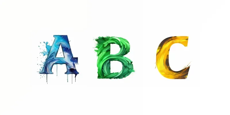 Colorful Paint Stroke Fonts Midjourney Prompt | PromptBase