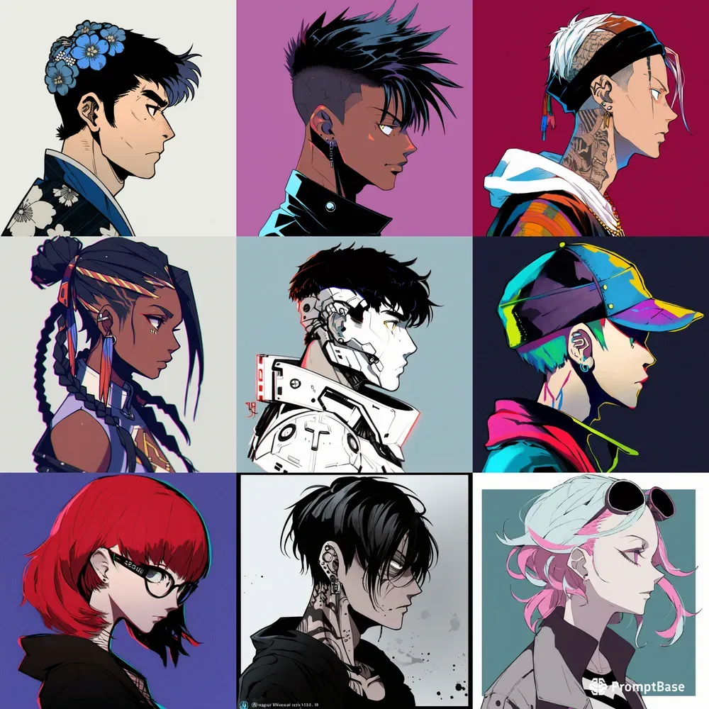 Character Anime Manga NFT Profile Pictures Midjourney Prompt | PromptBase