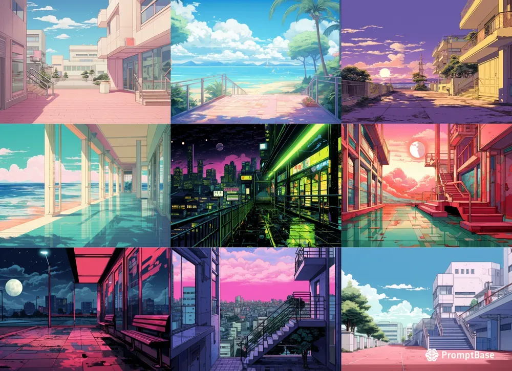 Nostalgic 1990s Manga Style Scenes Midjourney Prompt | PromptBase