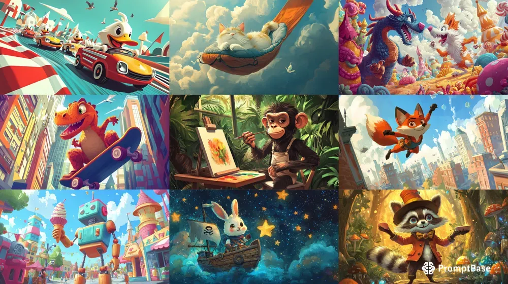 Cartoon Style Drawings Midjourney Prompt | PromptBase