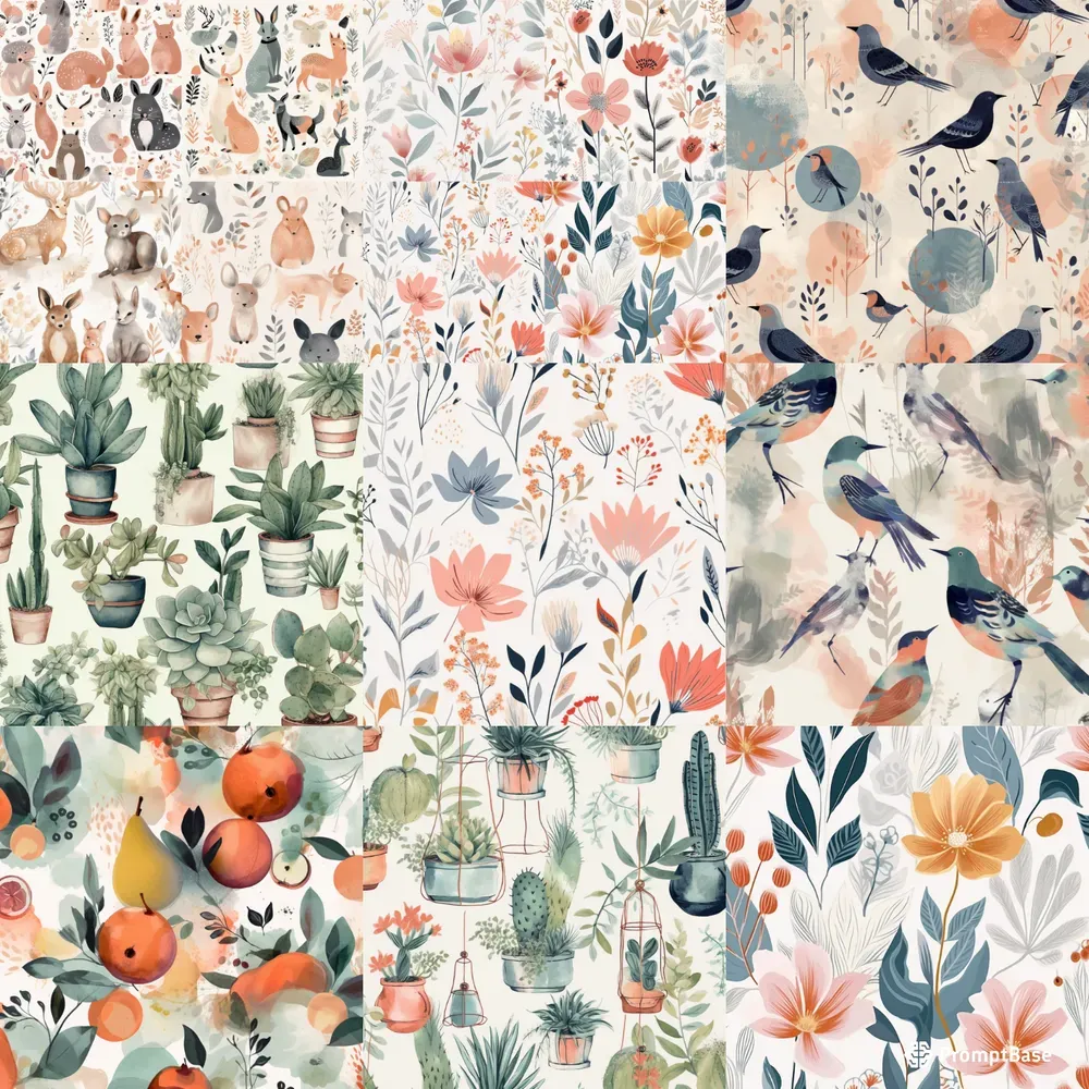 Boho Seamless Patterns Midjourney Prompt | PromptBase