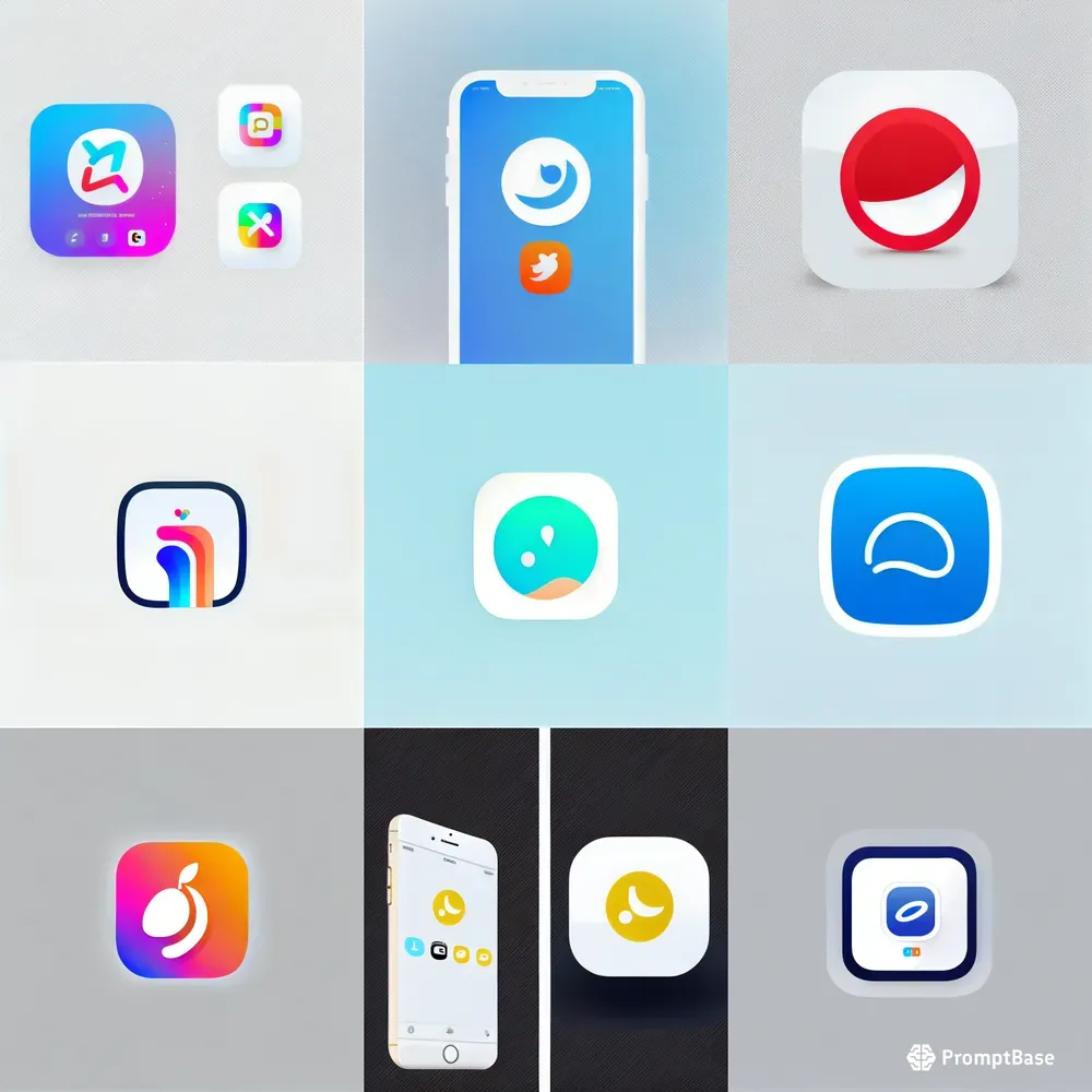 Modern App Icons Midjourney Prompt | PromptBase