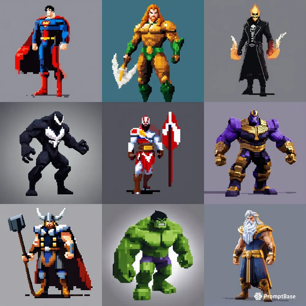 Voxel 16 Bit Characters Stable Diffusion Prompt | PromptBase