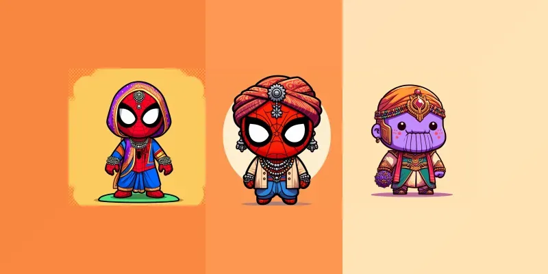 Cute Mini Marvel Characters DALL·E Prompt | PromptBase