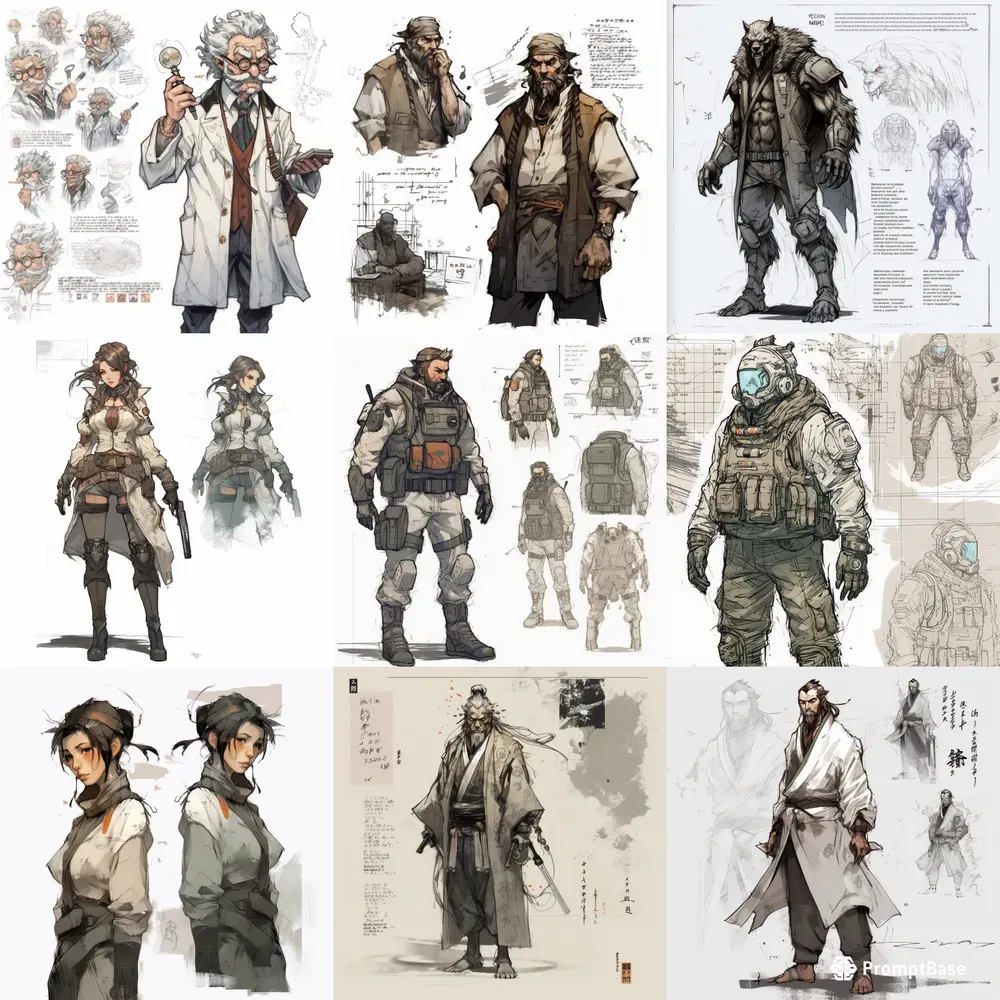 Artistic Character Designs Midjourney Prompt | PromptBase