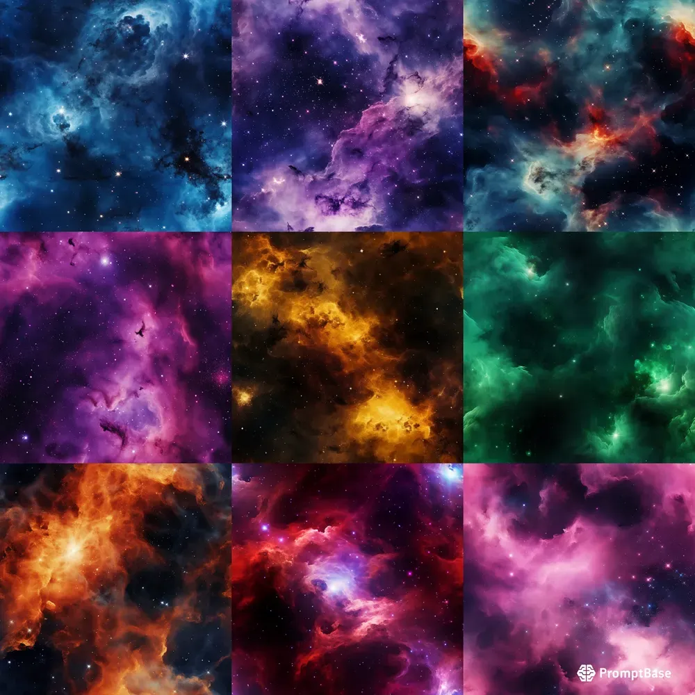 Galaxy Nebula Seamless Patterns Textures Midjourney Prompt | PromptBase