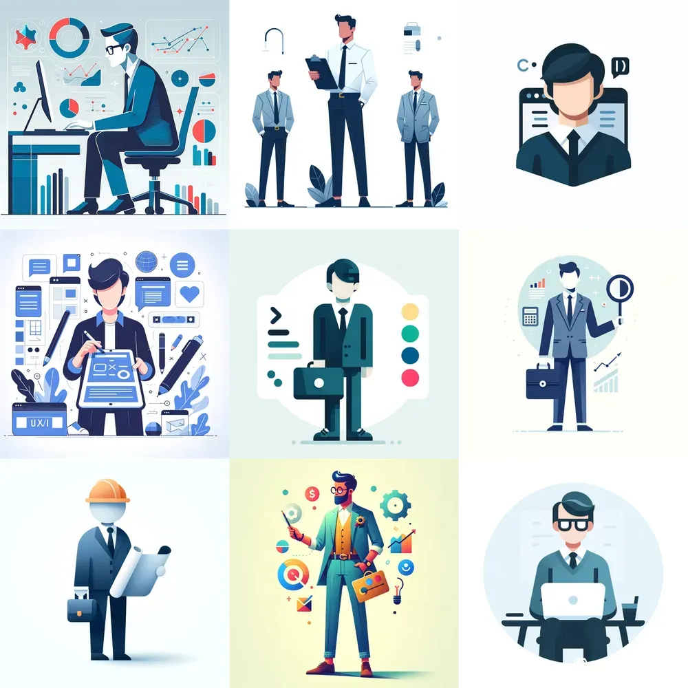 Flat Design Modern Avatars DALL·E Prompt | PromptBase