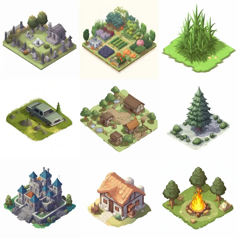 2D Resources For Video Games Midjourney Prompt | PromptBase