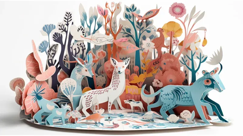 Wildlife In Papercut Style Midjourney Prompt | PromptBase