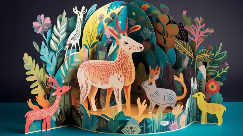 Wildlife In Papercut Style Midjourney Prompt | PromptBase