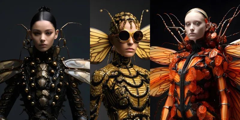 Insect Inspired Fashion Clothings Midjourney Prompt | PromptBase