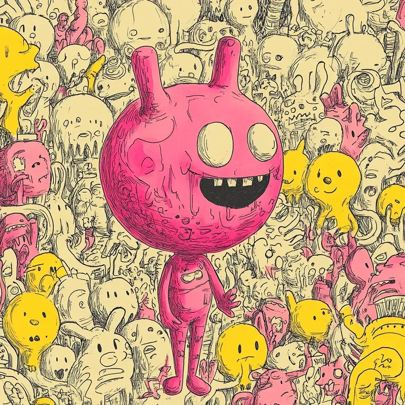 Surreal Doodle Art Style Illustrations Midjourney Prompt | PromptBase