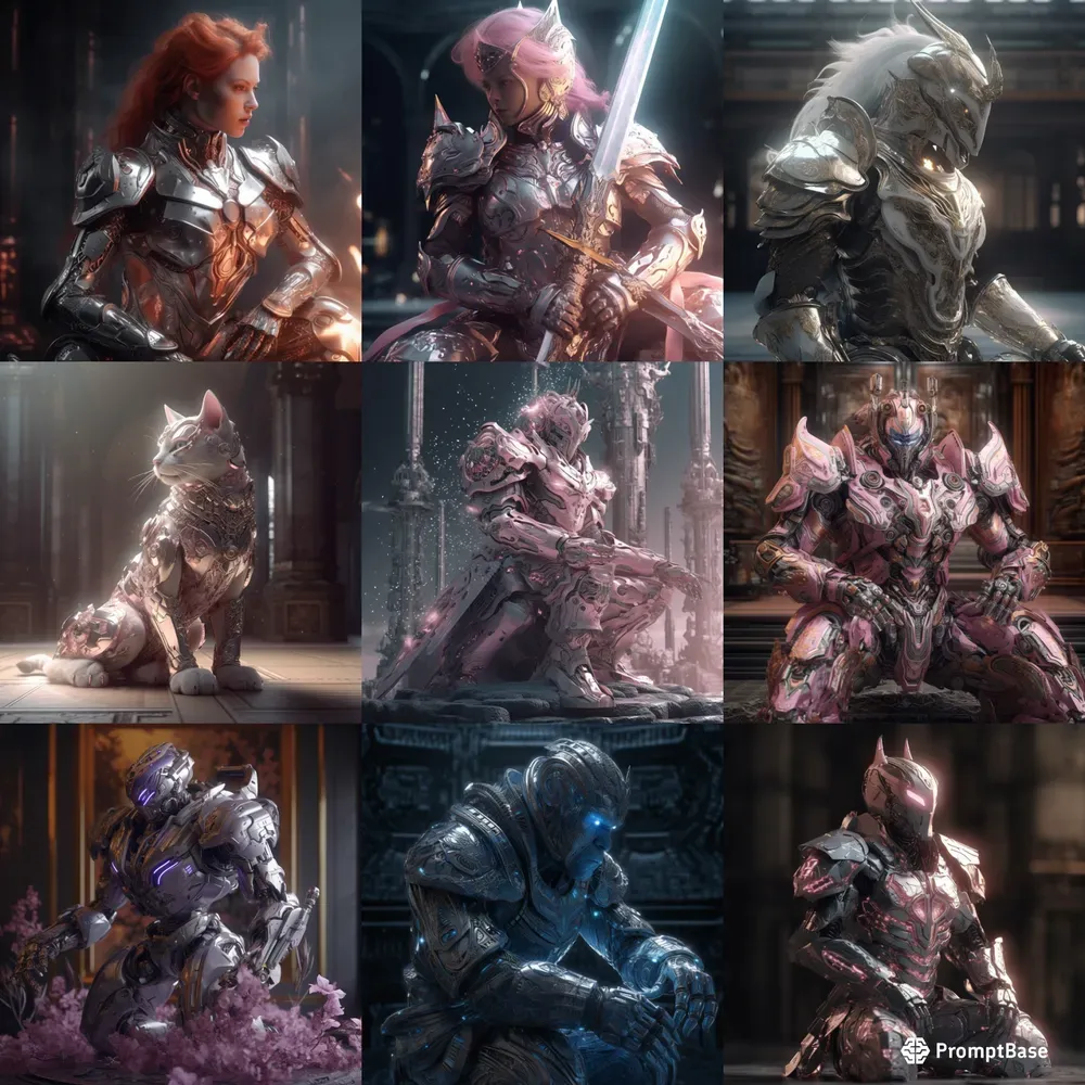 Medieval Knights In Mech Style Midjourney Prompt | PromptBase