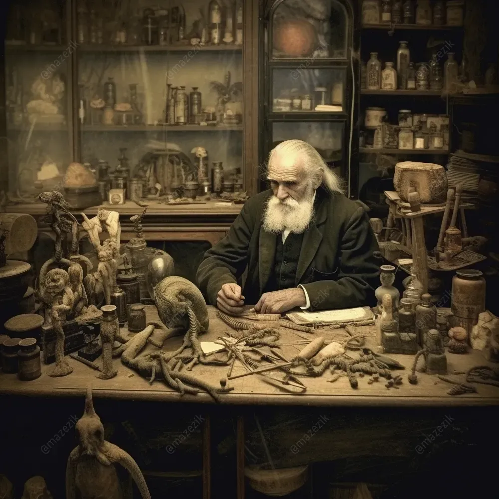 Old Photos Of Scientists Midjourney Prompt | PromptBase