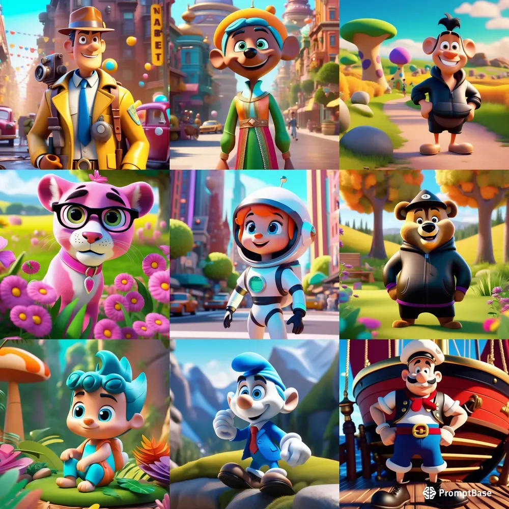 3D Pixar Style Classic Cartoons Stable Diffusion Prompt | PromptBase