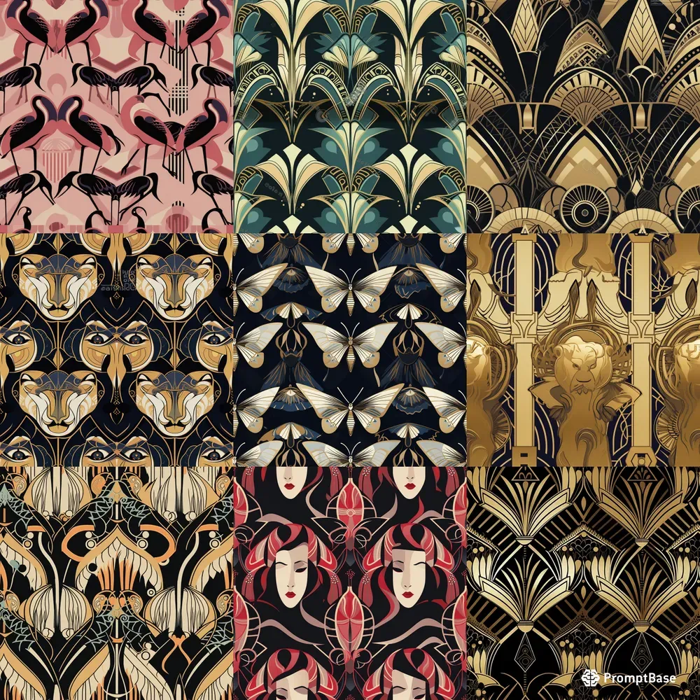 1920s Style Seamless Patterns Midjourney Prompt | PromptBase