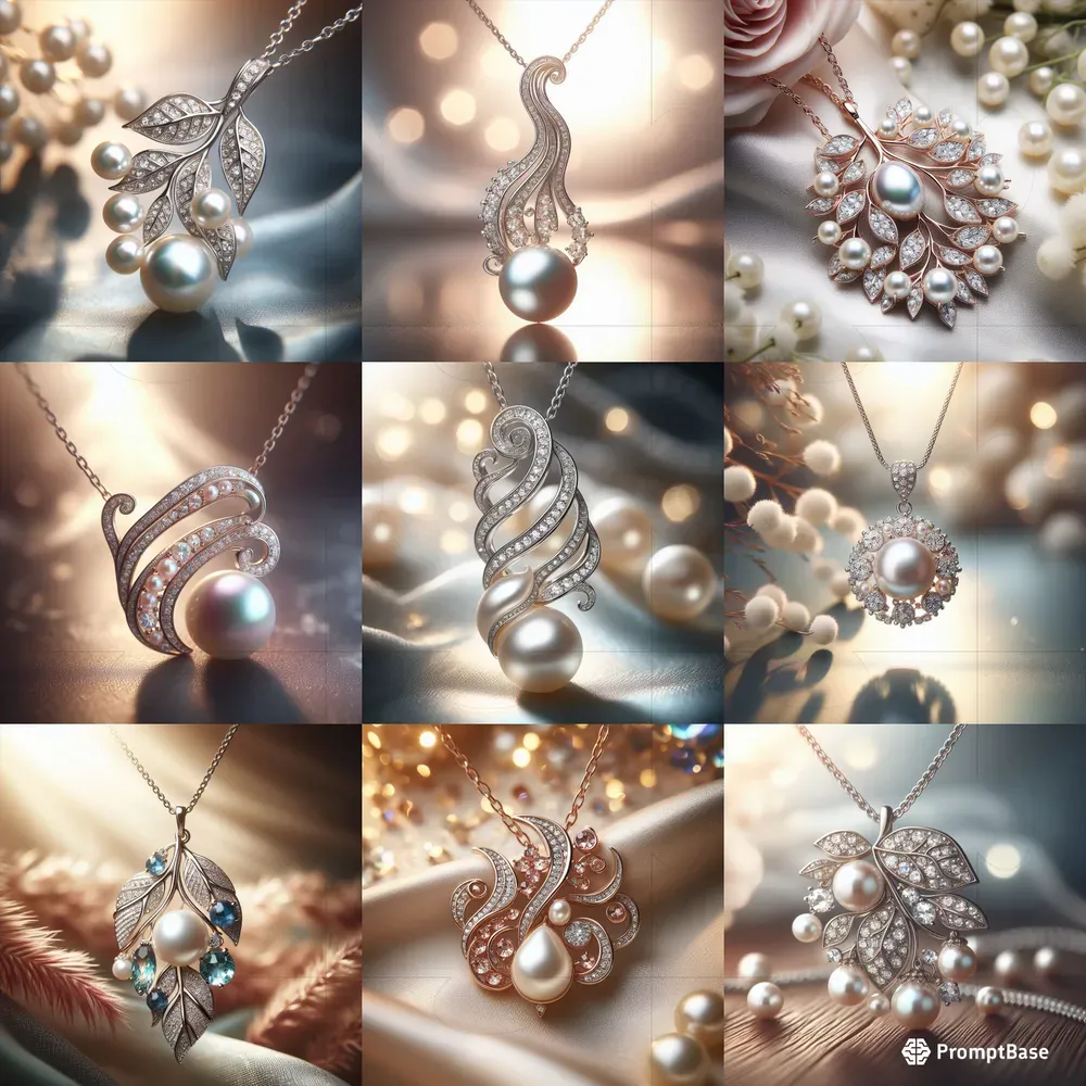 Dazzling Pearl Pendant Designs DALL·E Prompt | PromptBase