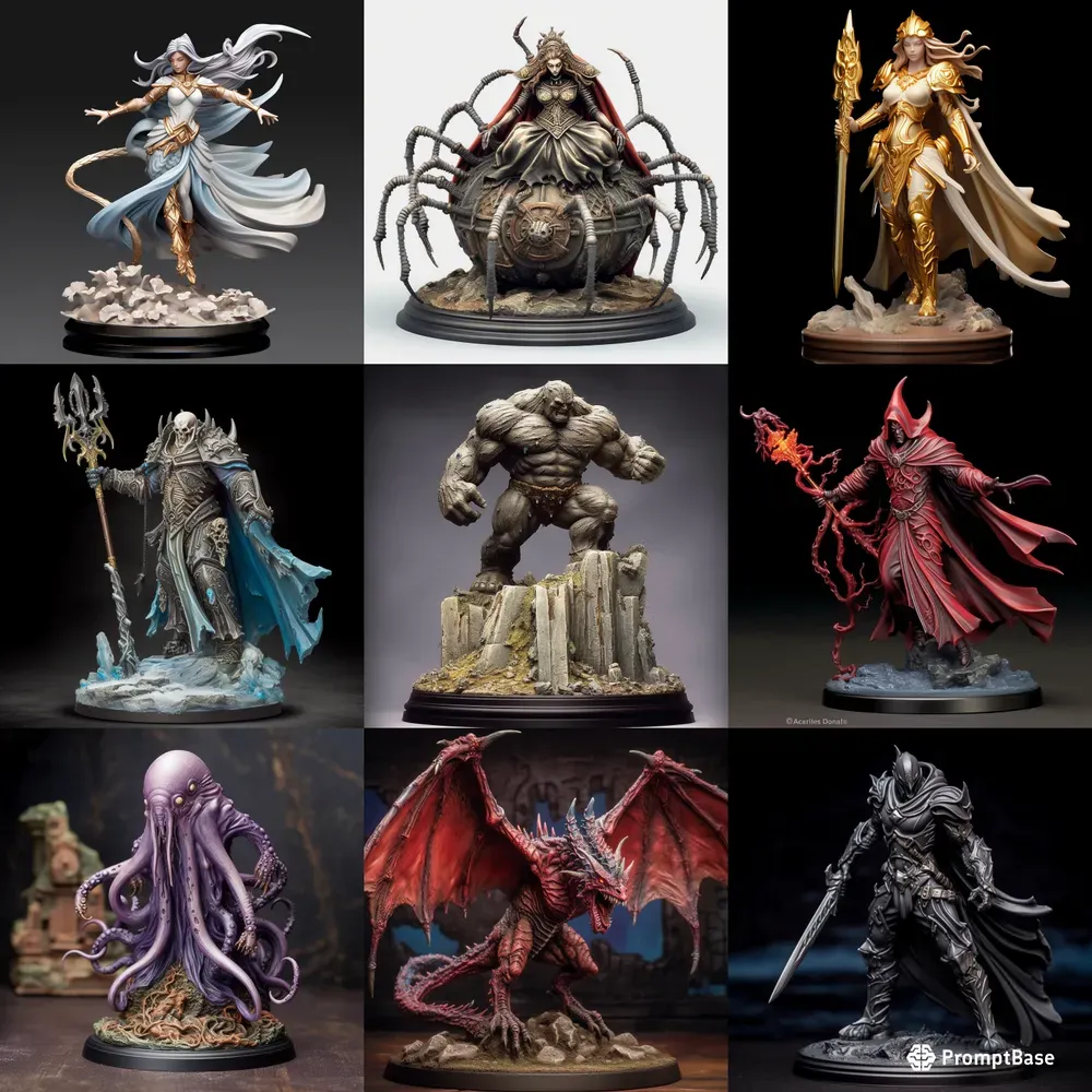 Ded Miniature Roleplay Character E Boss Midjourney Prompt | PromptBase