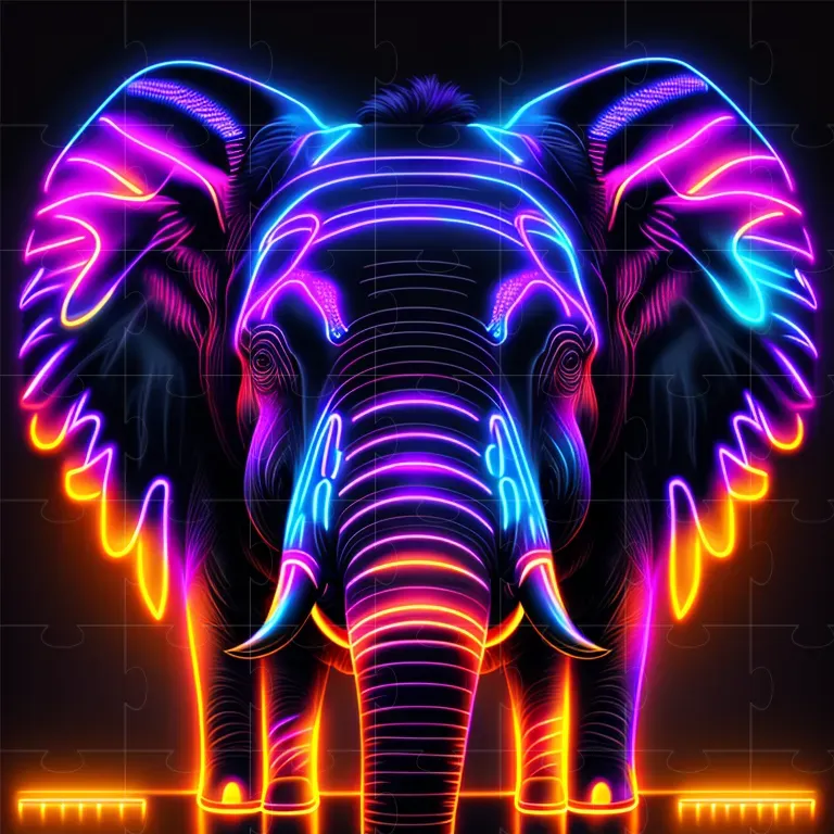 Neon Animal Heads In Vibrant Colors Stable Diffusion Prompt | PromptBase