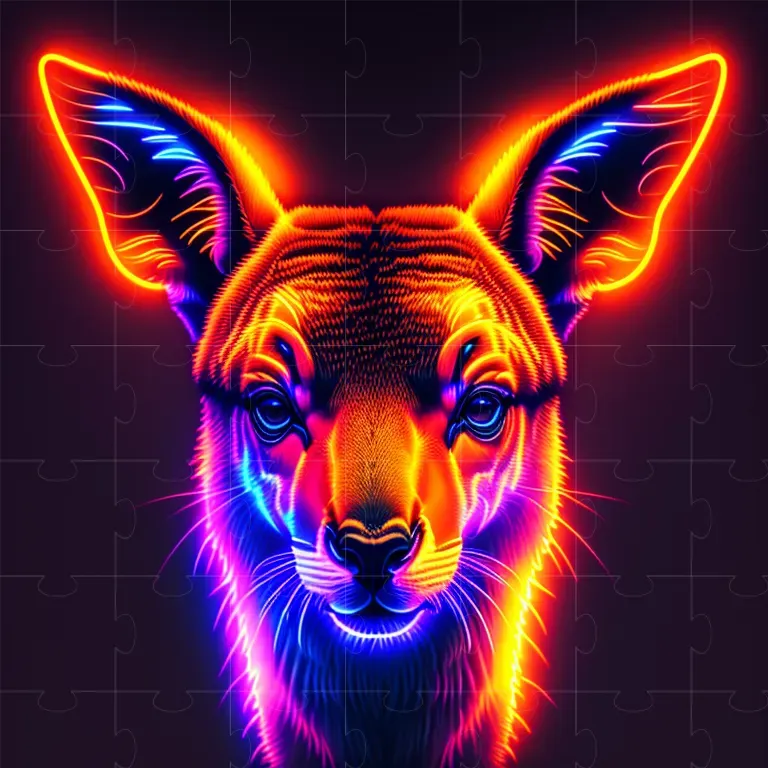 Neon Animal Heads In Vibrant Colors Stable Diffusion Prompt | PromptBase