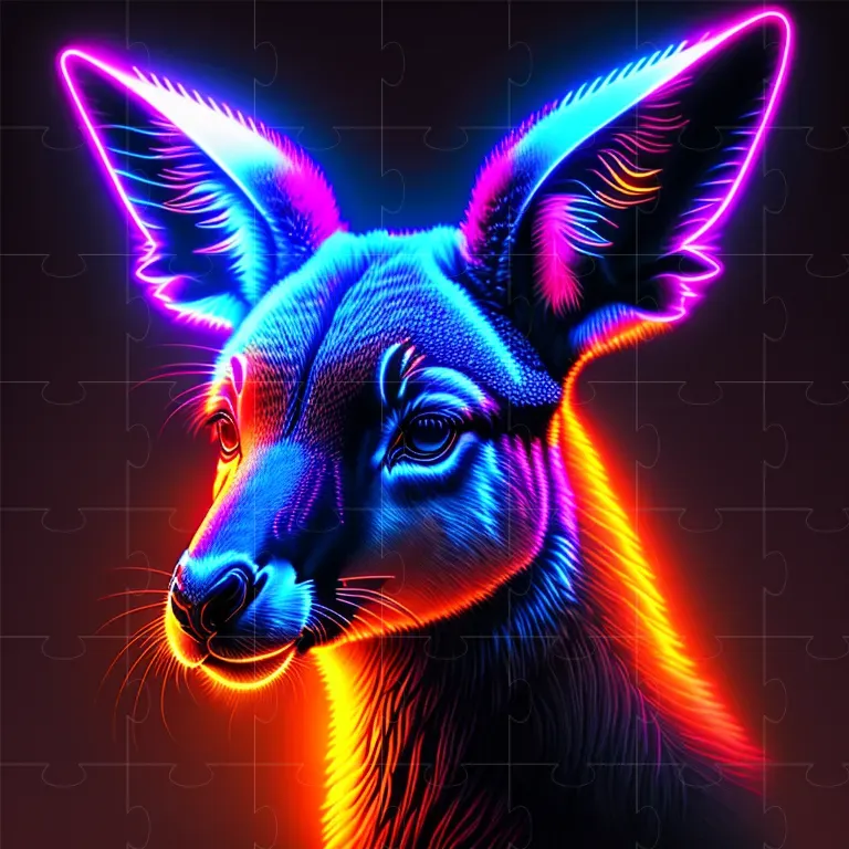Neon Animal Heads In Vibrant Colors Stable Diffusion Prompt | PromptBase