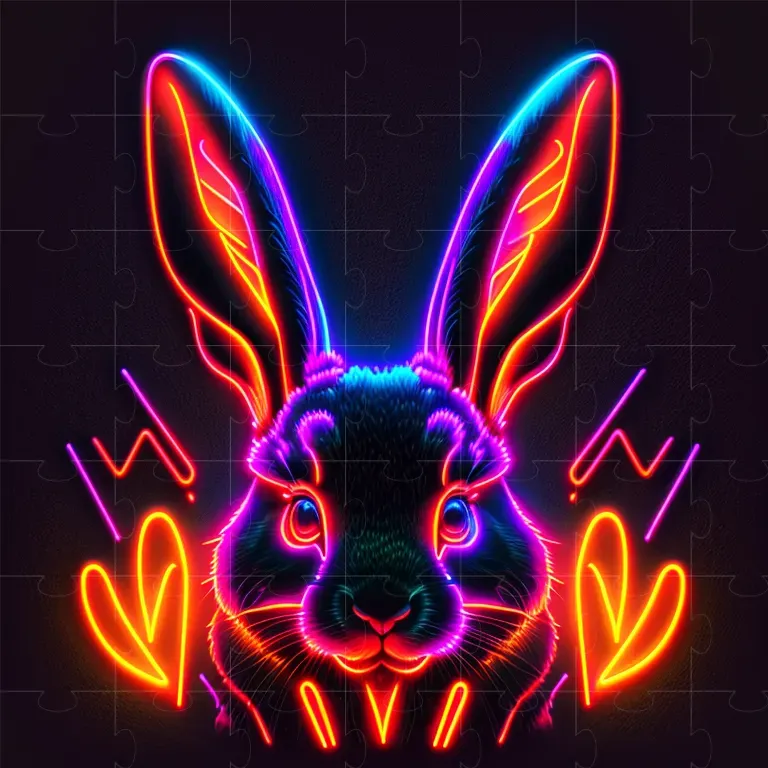 Neon Animal Heads In Vibrant Colors Stable Diffusion Prompt | PromptBase