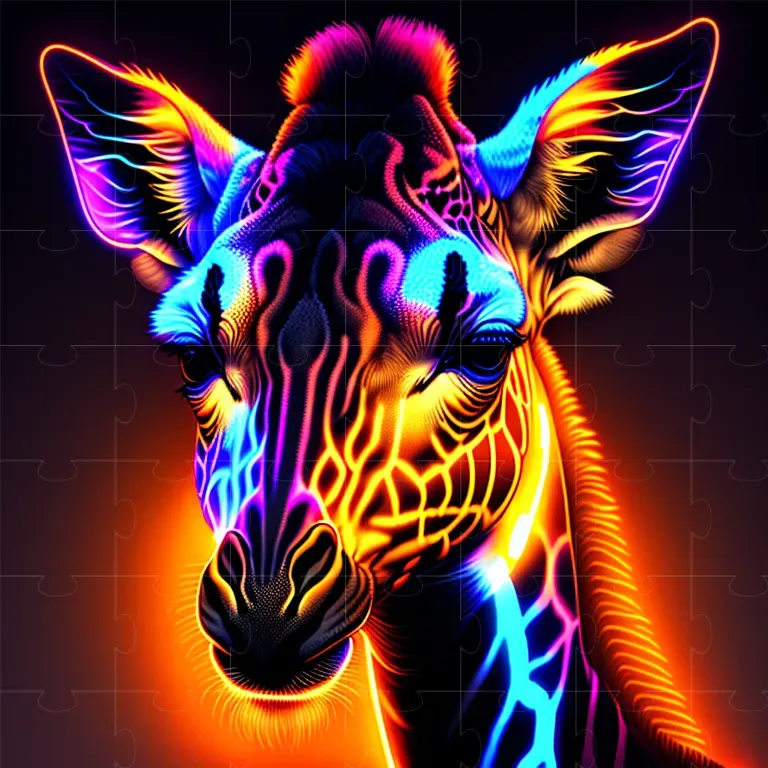 Neon Animal Heads In Vibrant Colors Stable Diffusion Prompt | PromptBase