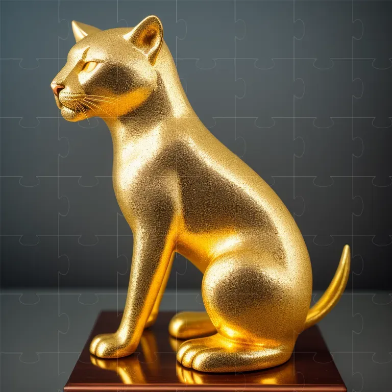 Beautiful Golden Animal Figurines Stable Diffusion Prompt | PromptBase