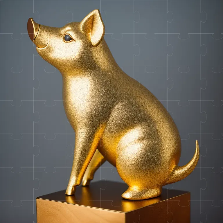 Beautiful Golden Animal Figurines Stable Diffusion Prompt | PromptBase
